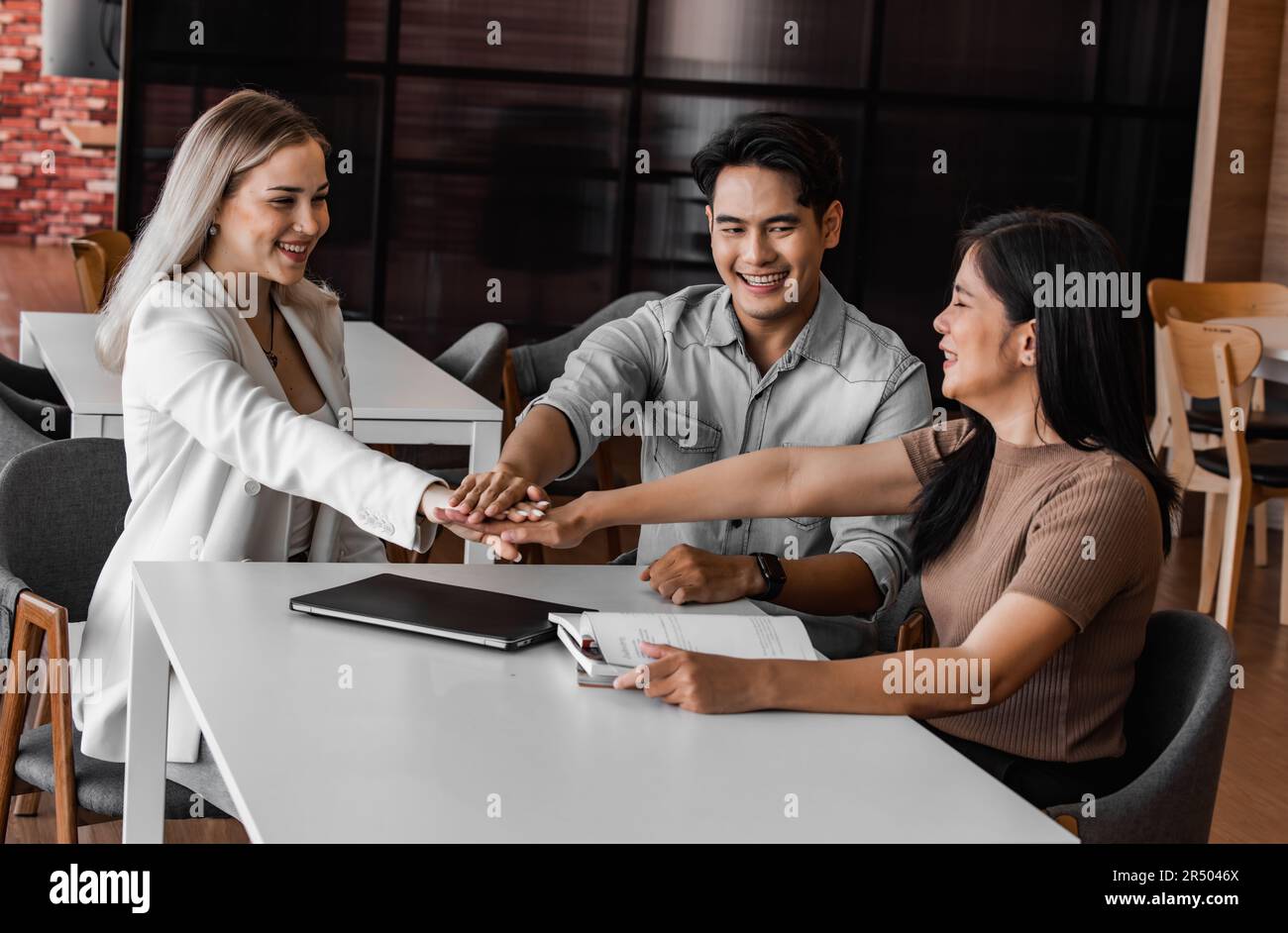 Collaborative study at library hi-res stock photography and images - Alamy