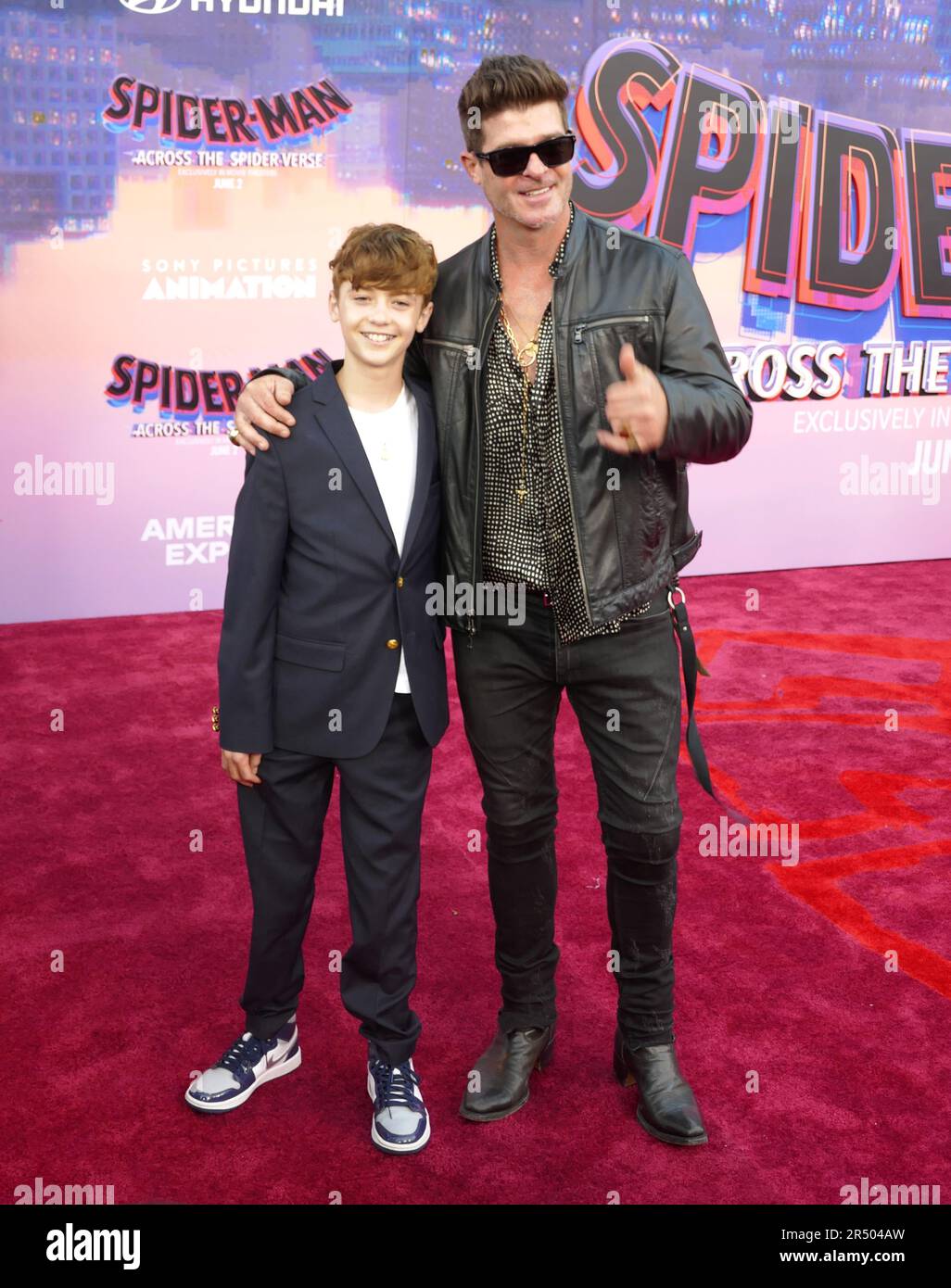 Los Angeles, California, USA 30th May 2023 Singer Robin Thicke and son ...