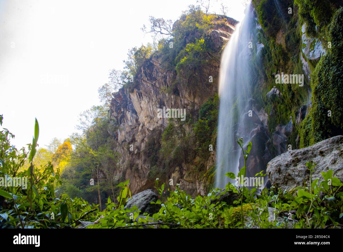 Trekking in Nepal with beautiful Mohini Jharana Waterfall, Trekking ...