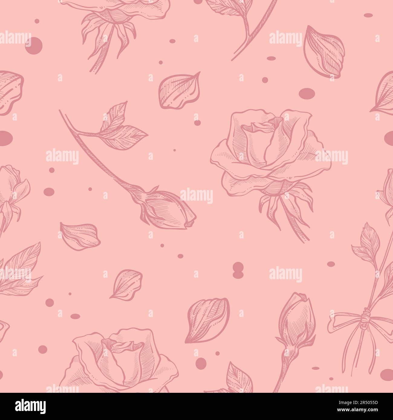 Composition roses rose petals Stock Vector Images - Alamy