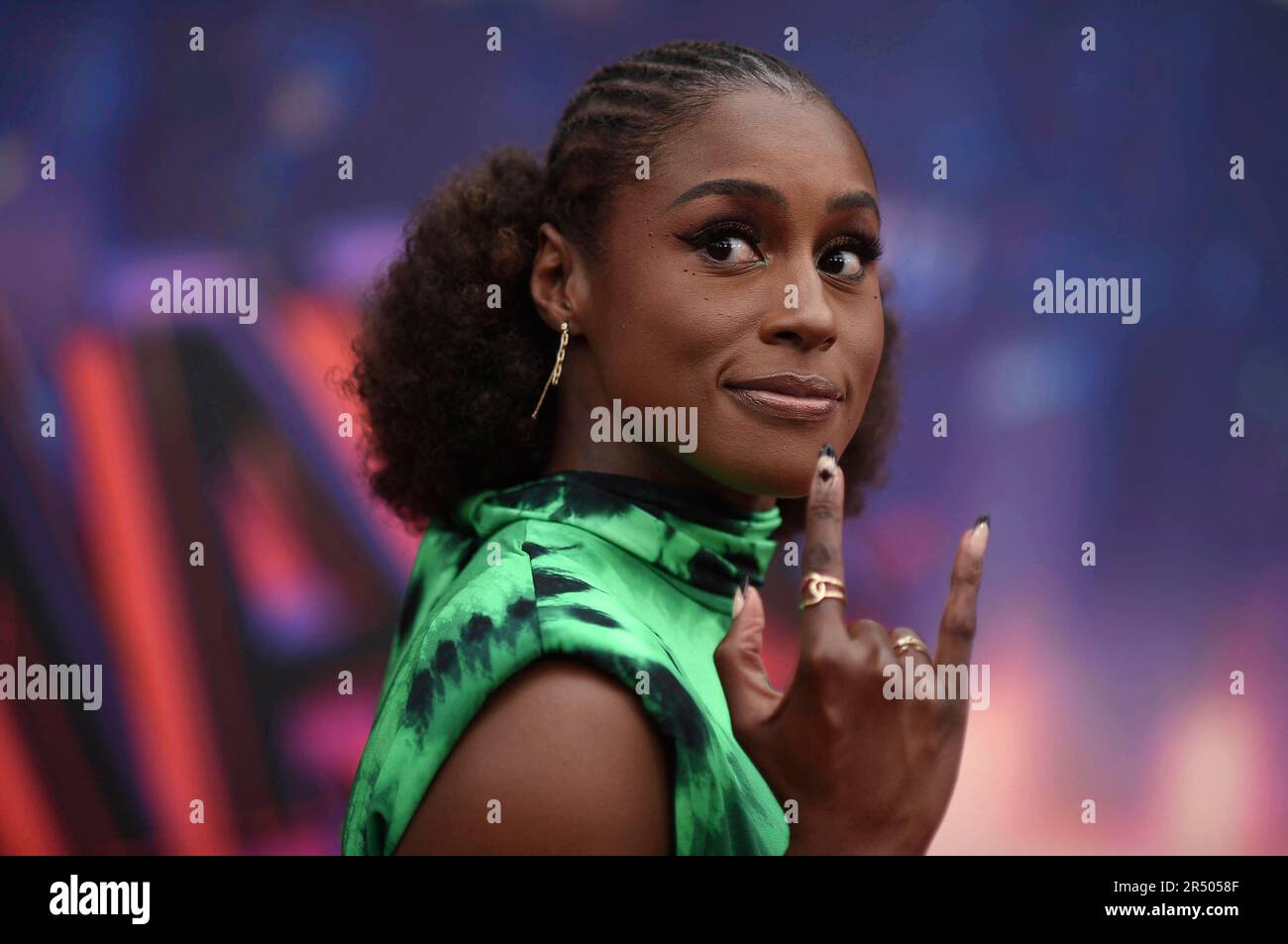Issa Rae arrives at the world premiere of "Spider-Man: Across The ...