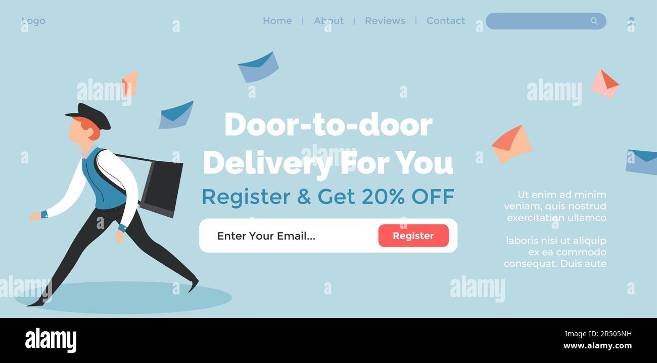 Front door mail illustration hi-res stock photography and images - Alamy