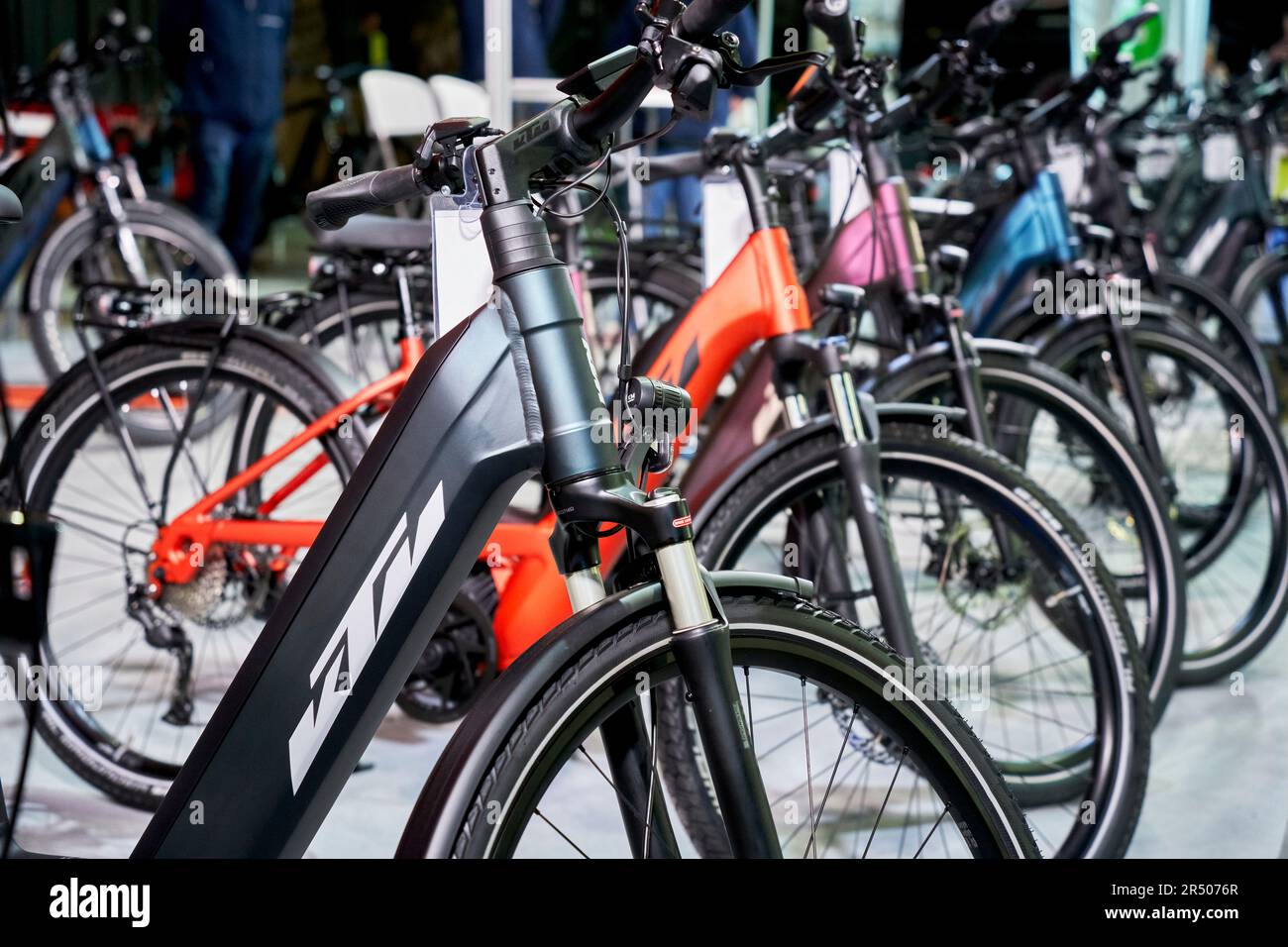 Braunschweig, Germany, March 5, 2023: KTM electric bikes in different ...