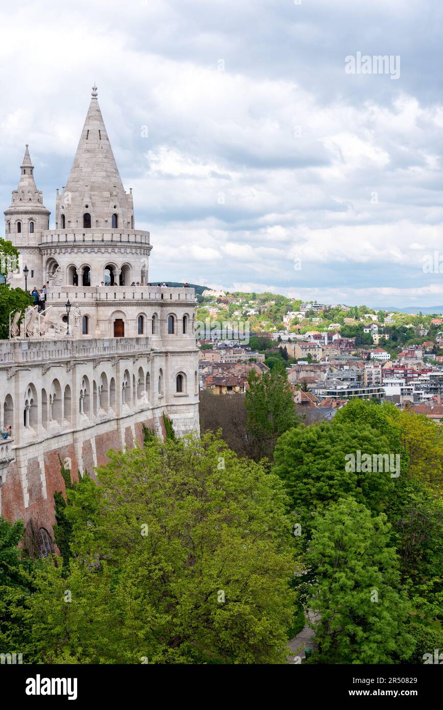Fisherman Bastion monument in Buda Castle in Budapest Hungary on 30 ...