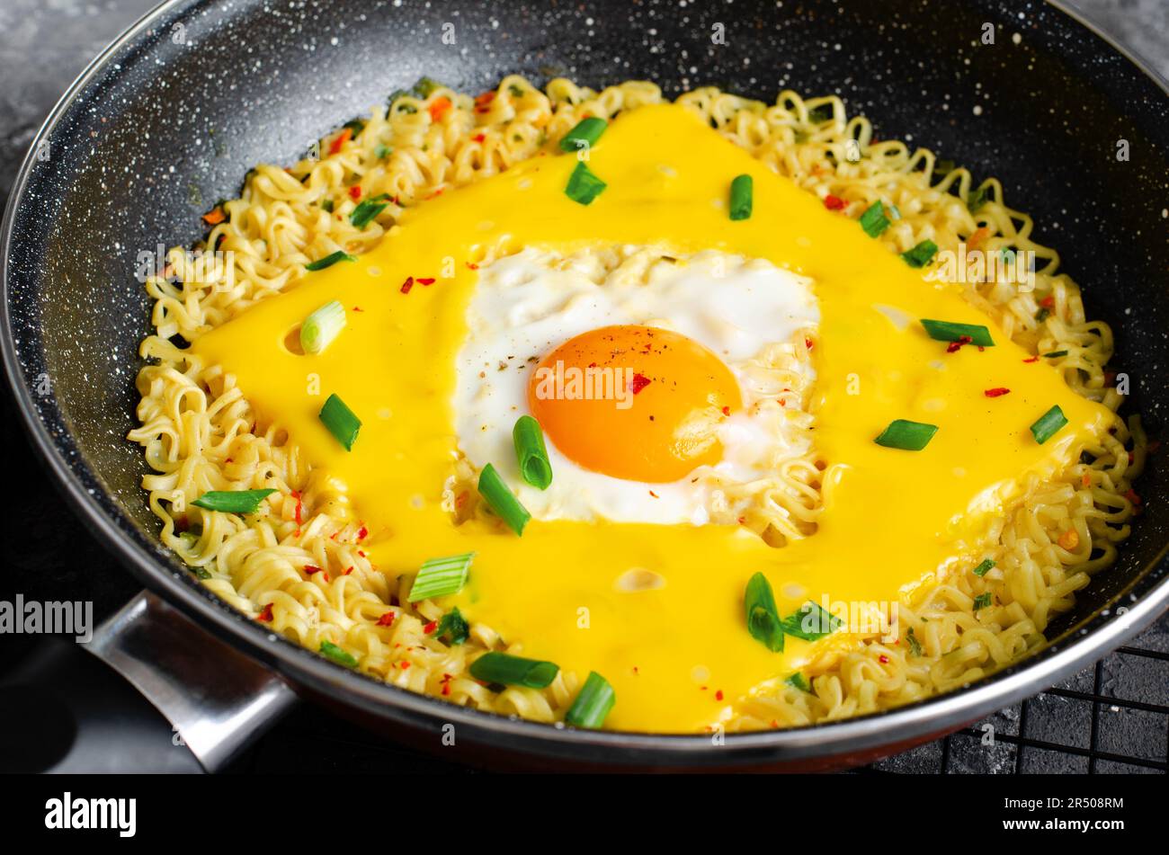 Kujirai Ramen, Shin Ramyeon or Ramyun with Egg, Melted Cheese and ...