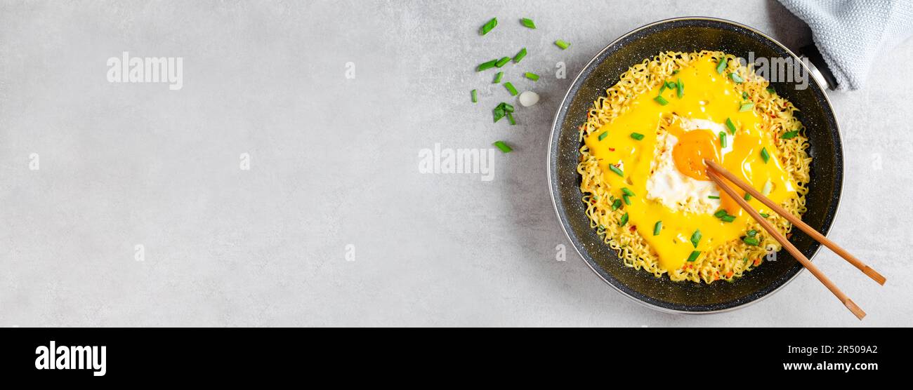 Kujirai Ramen, Shin Ramyeon or Ramyun with Egg, Melted Cheese and ...