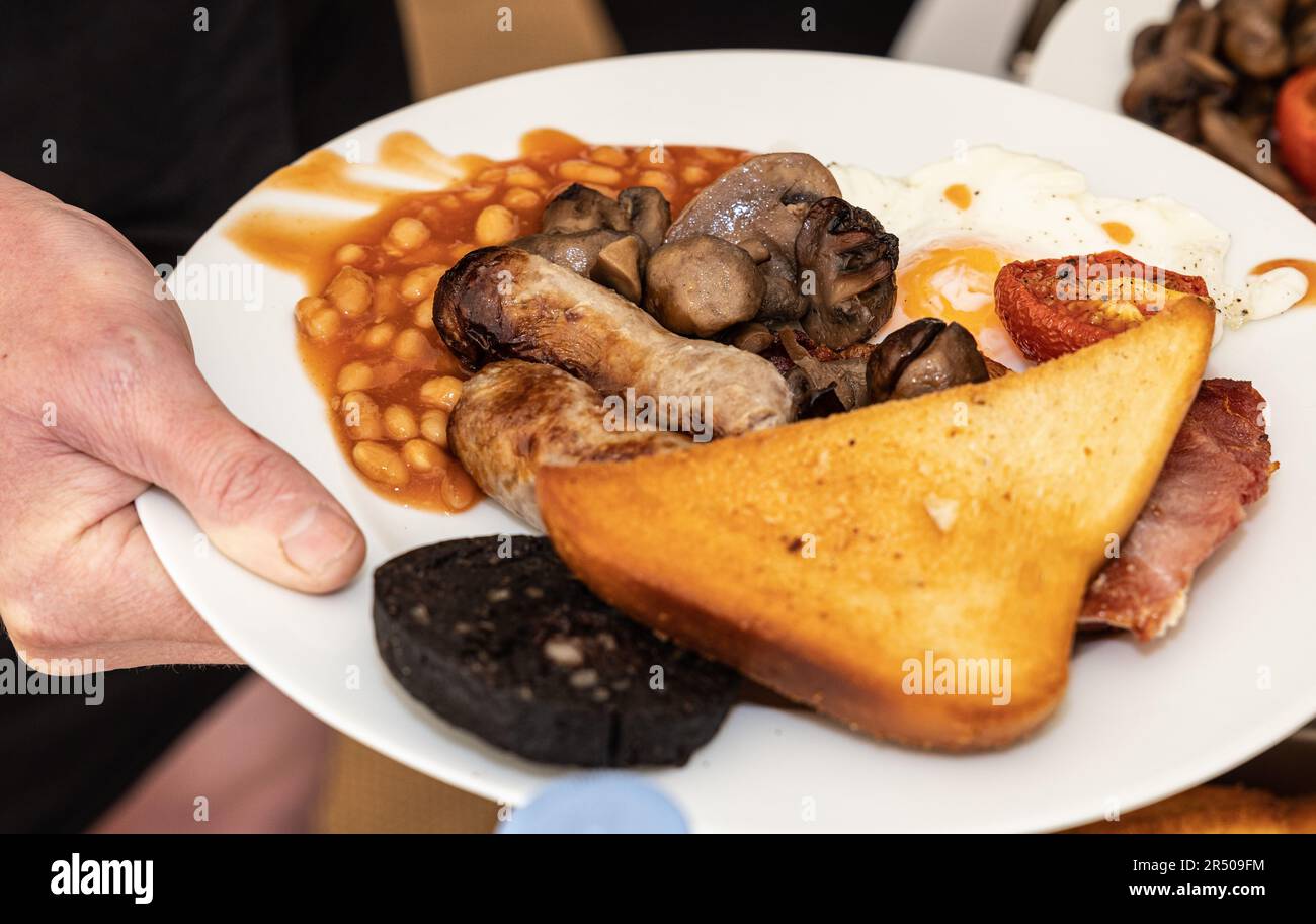 Plate of full English Breakfast Stock Photo - Alamy