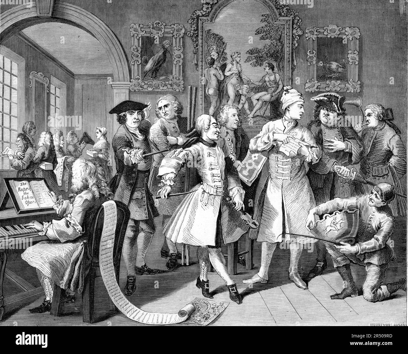 William hogarth the levee hi-res stock photography and images - Alamy