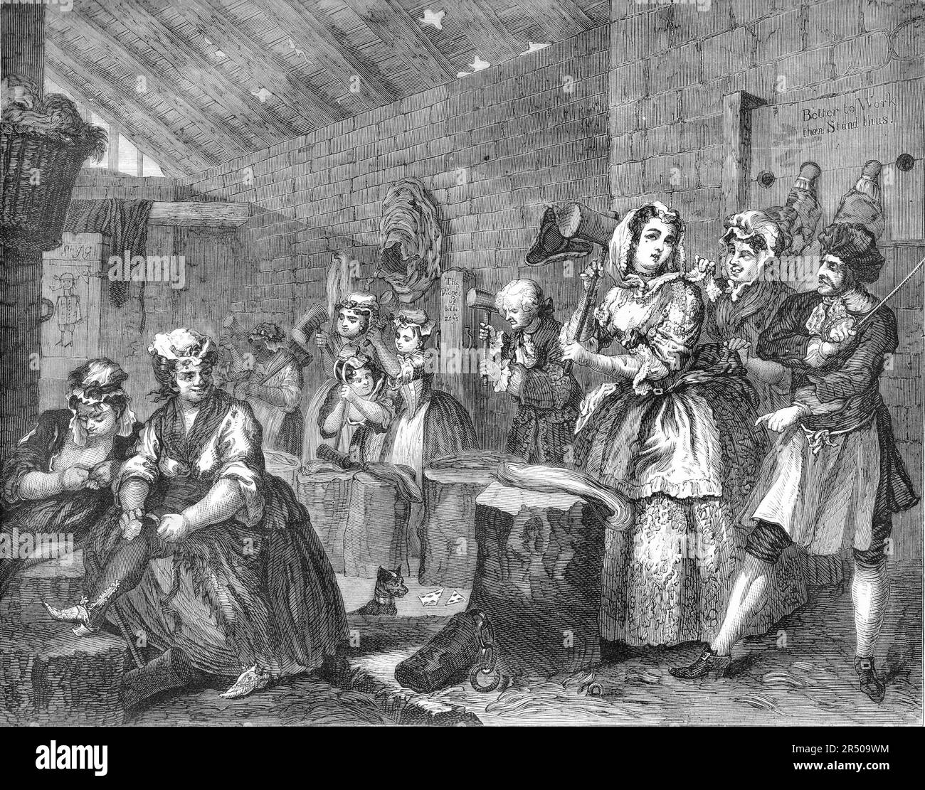 A Harlot's Progress - The Harlot in Bridewell Stock Photo - Alamy