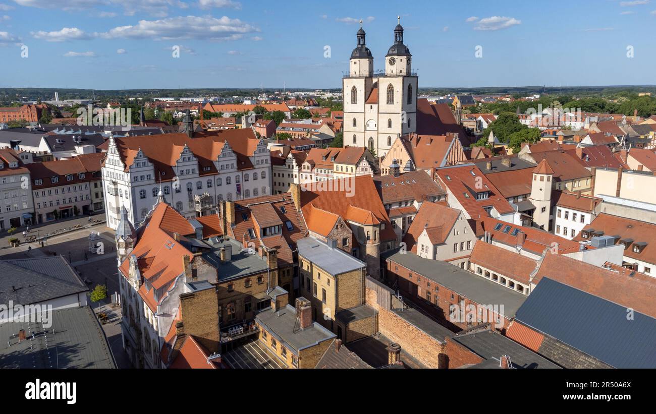 view of the old town Lutherstadt Wittenberg in germany Stock Photo - Alamy