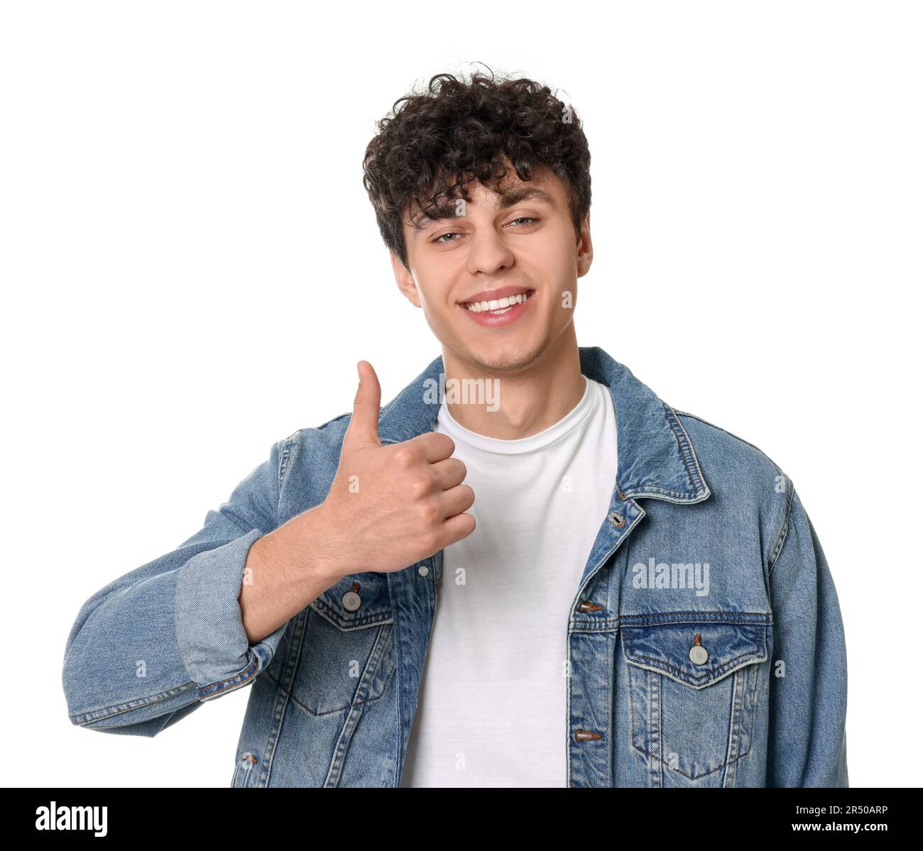 Handsome young man showing hi-res stock photography and images - Alamy