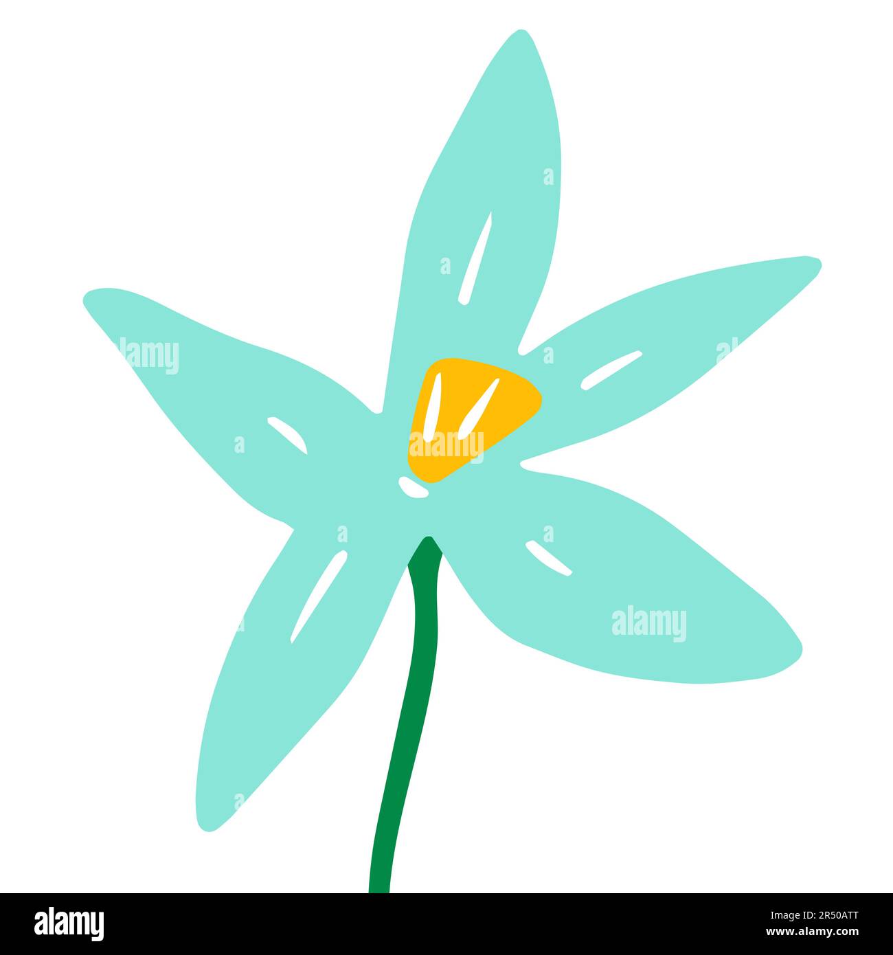 Vector abstract flower. Color blossom isolated on white background ...