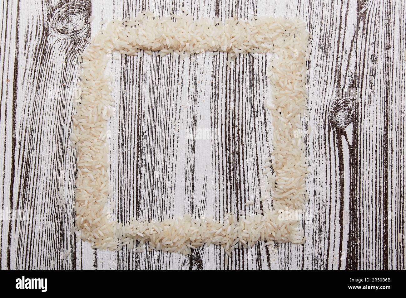 Rice quadrate background with copy space. Plant- based movement ...