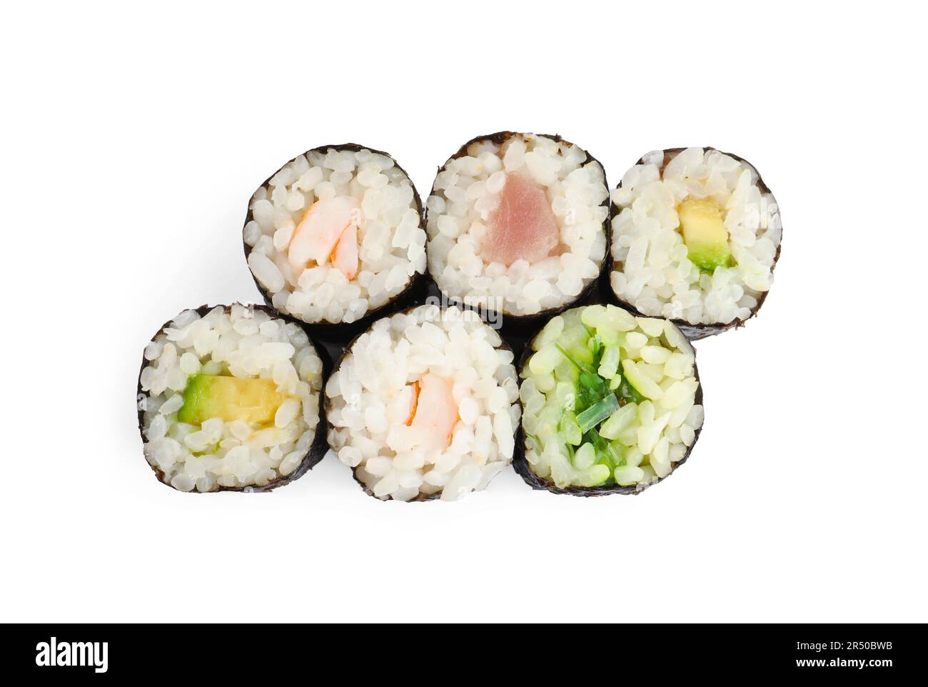 Top view rolls tuna Cut Out Stock Images & Pictures - Alamy