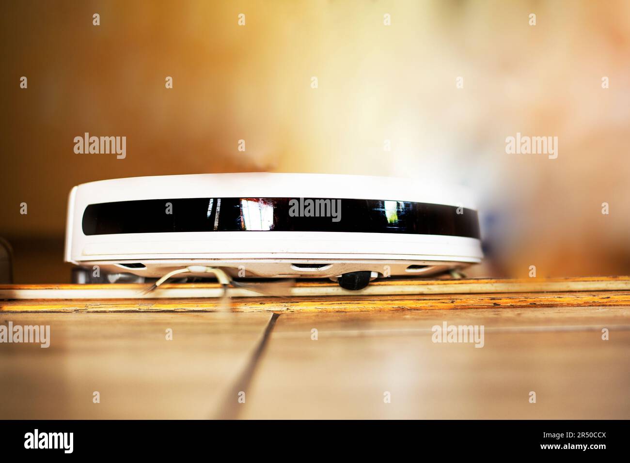 robot vacuum cleaner between cleans between the doorway in the bathroom ...