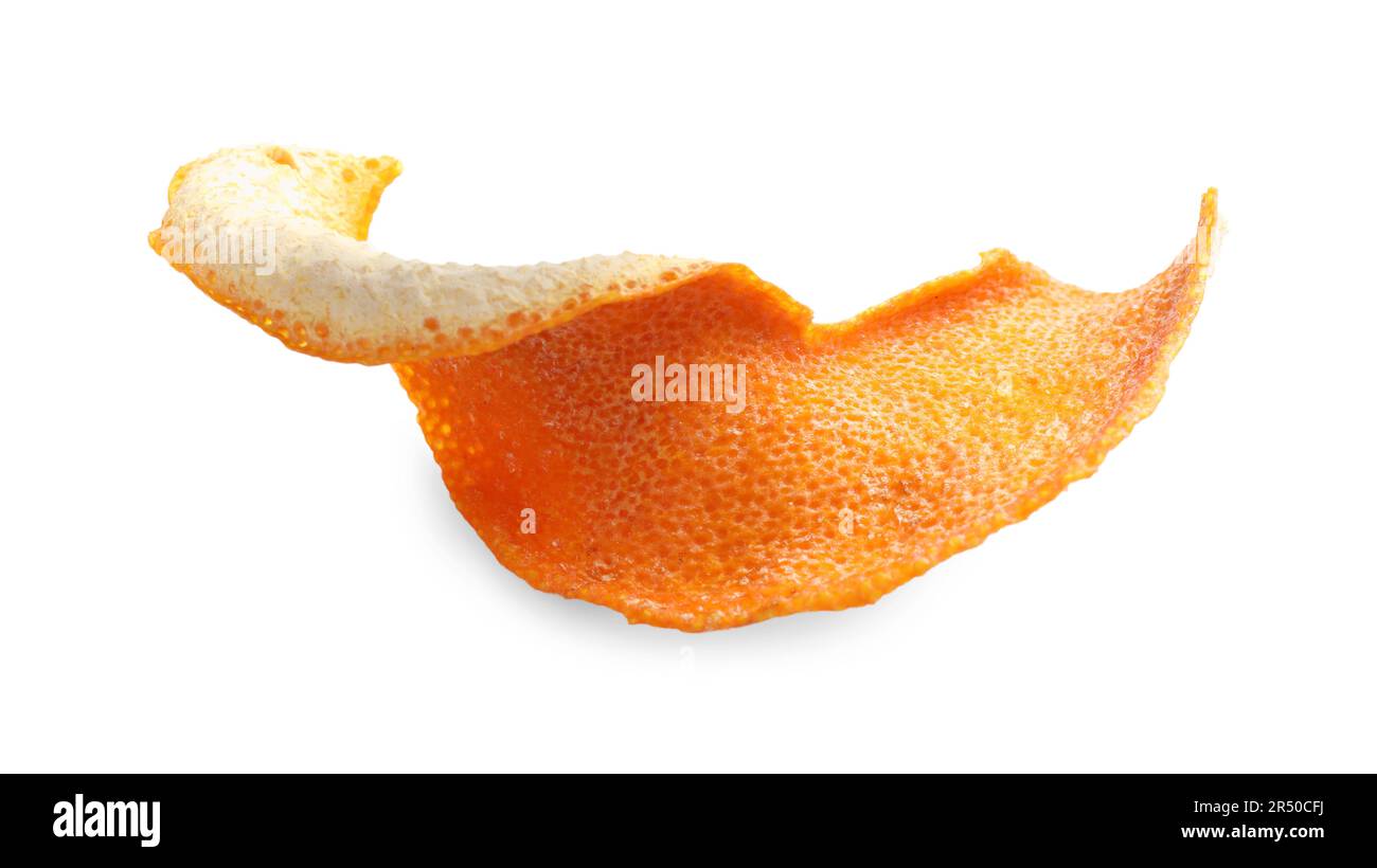 Dry orange fruit peel isolated on white Stock Photo - Alamy