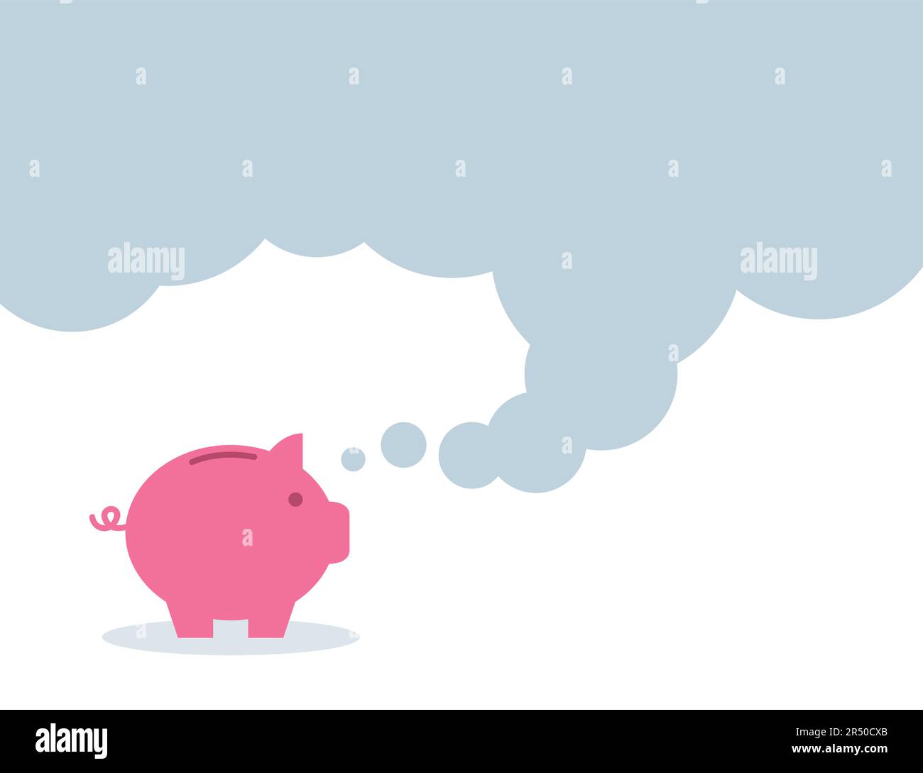 Pig thinking white background Stock Vector Images - Alamy