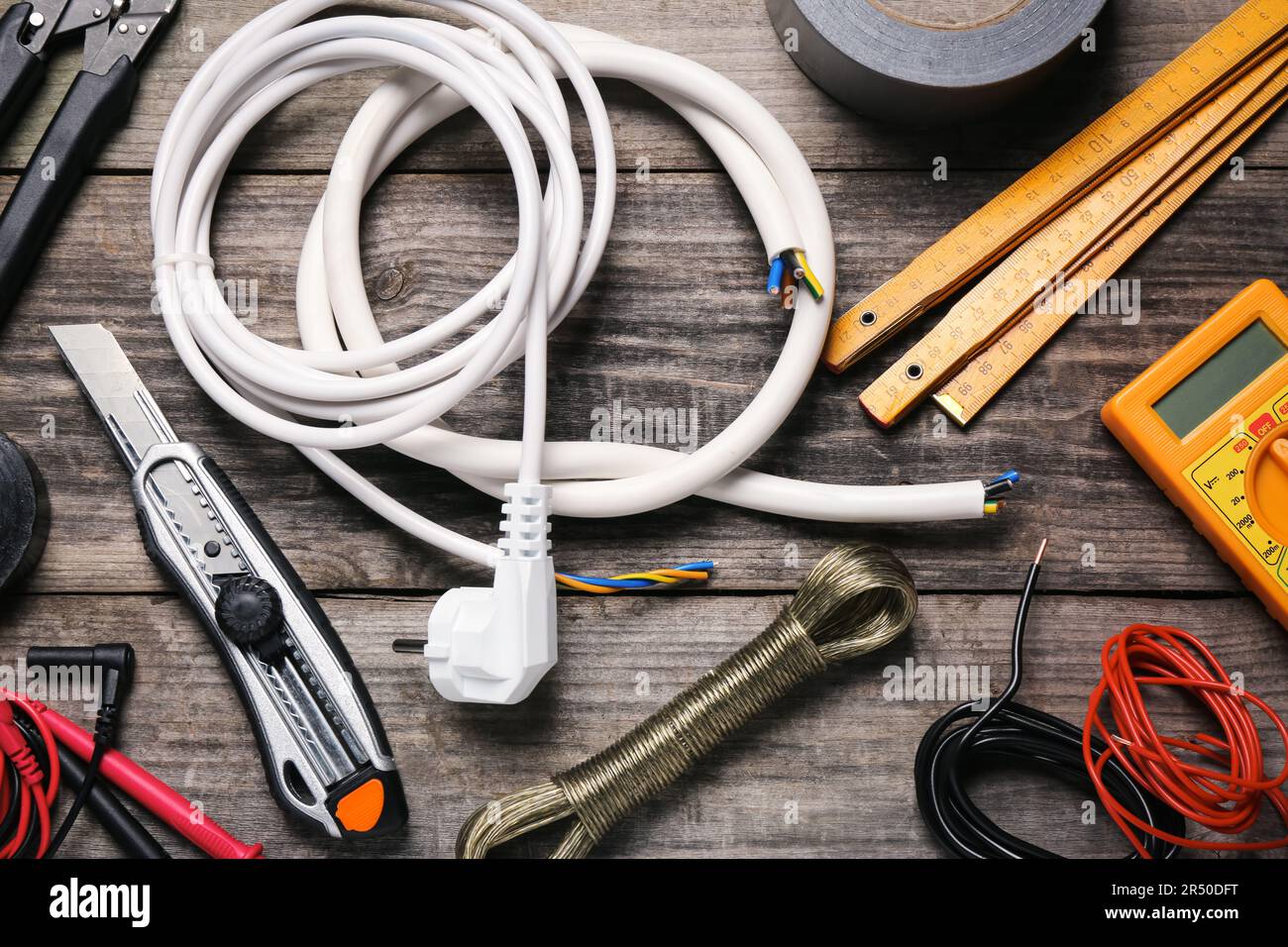 New wires electricians tools hi-res stock photography and images - Alamy
