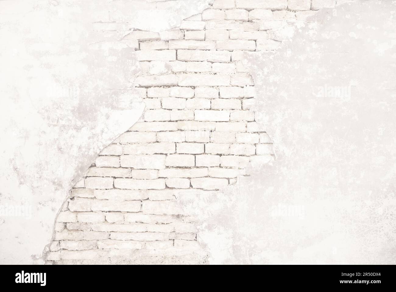 Texture of old white brick wall as background Stock Photo - Alamy