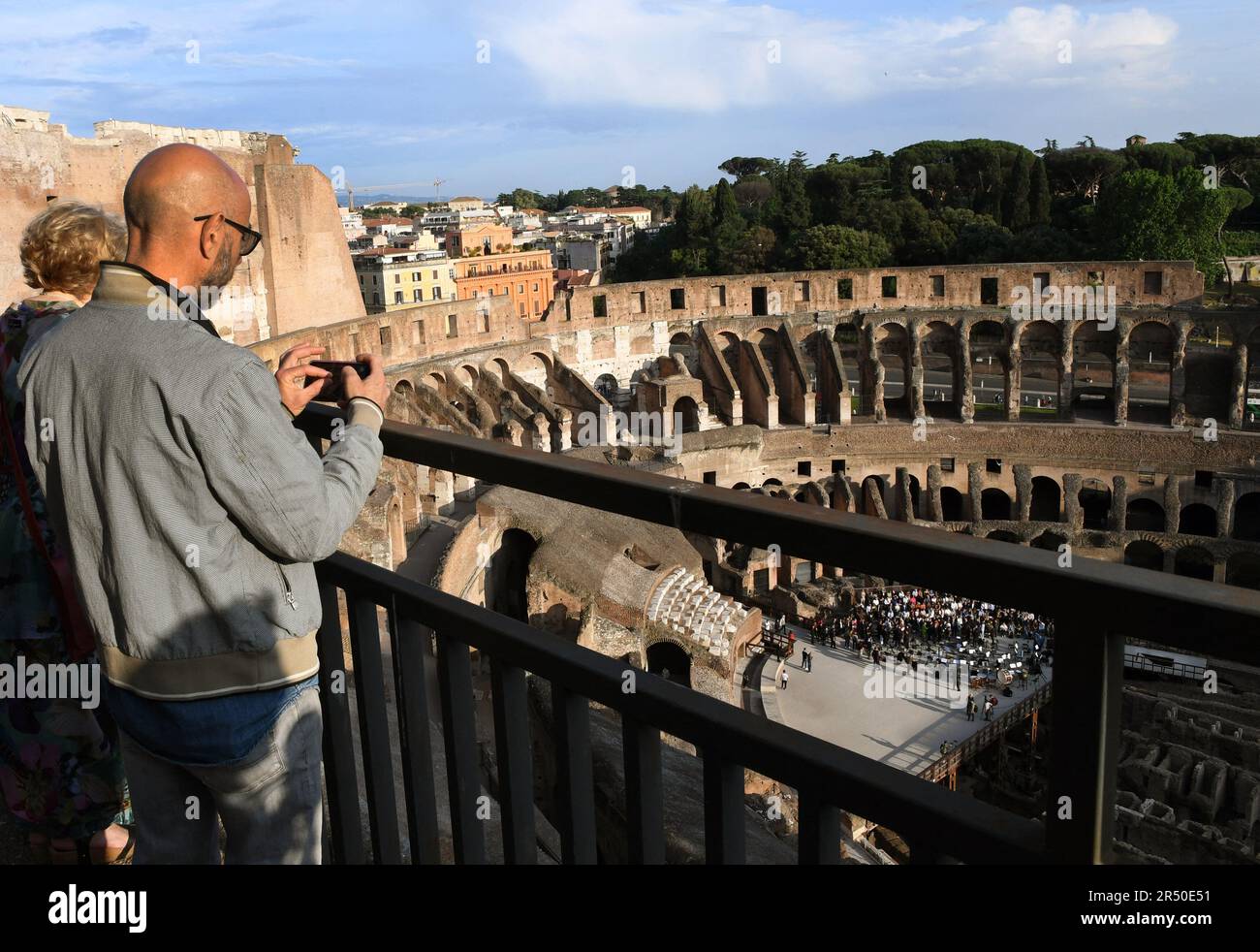 Rome, Italy on May 30, 2023. Inauguration of a panoramic elevator which ...