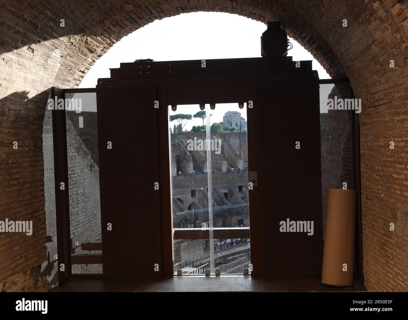 Rome, Italy on May 30, 2023. Inauguration of a panoramic elevator which ...