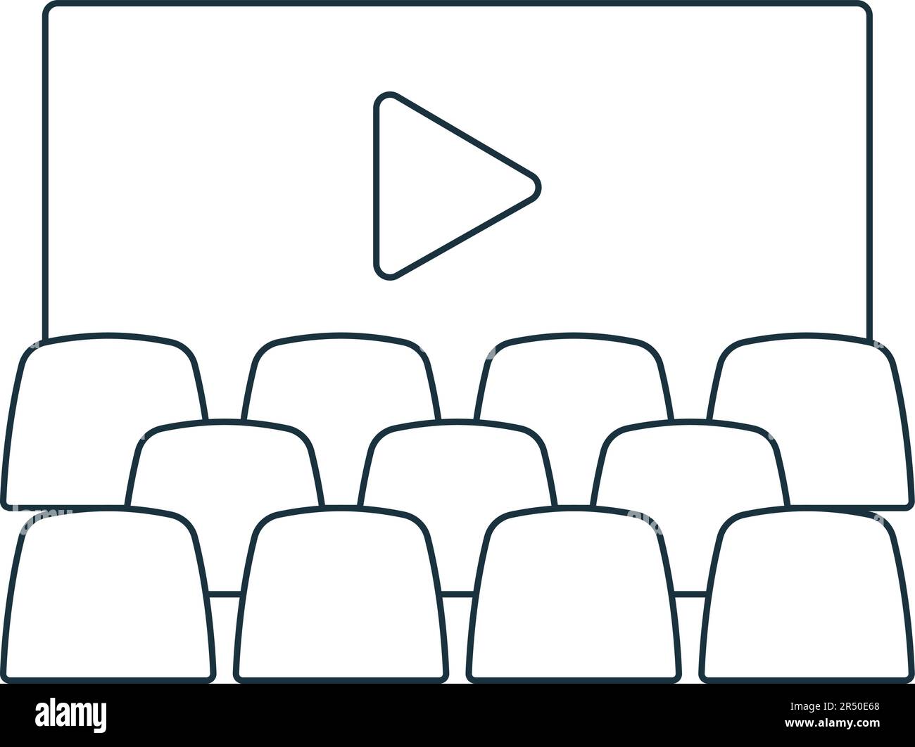 Cinema Hall Icon Monochrome Simple Sign From Entertainment Collection