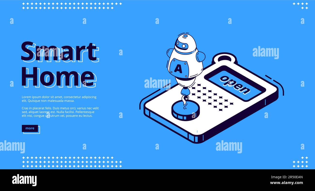 Smart home banner. Internet of things technology concept. Vector ...