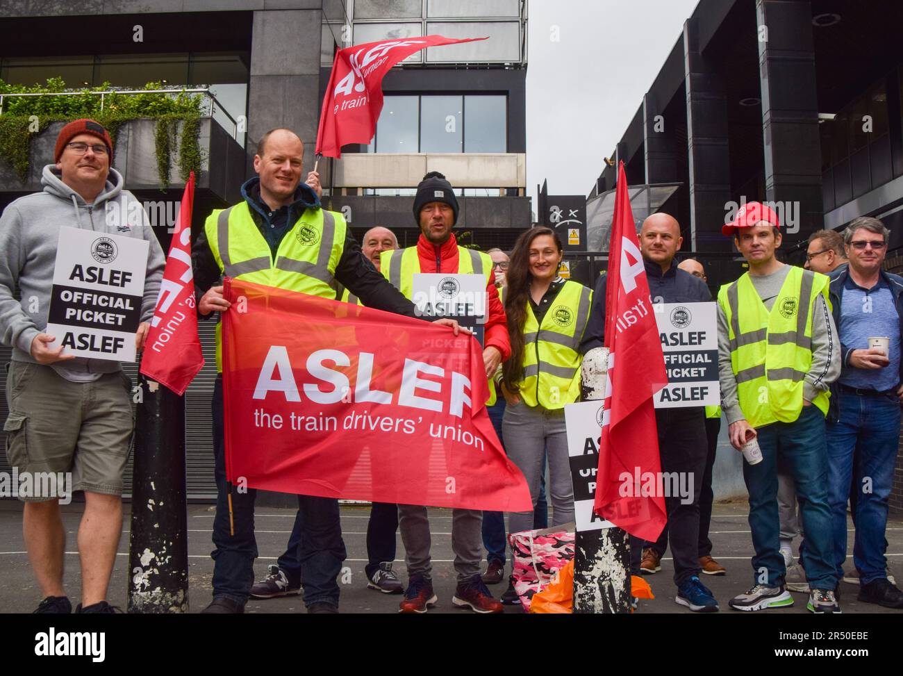 London, UK. 31st May 2023. ASLEF (Associated Society of Locomotive ...