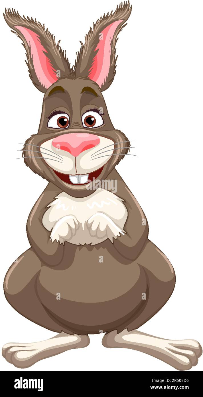 Cute rabbit cartoon character illustration Stock Vector Image & Art - Alamy