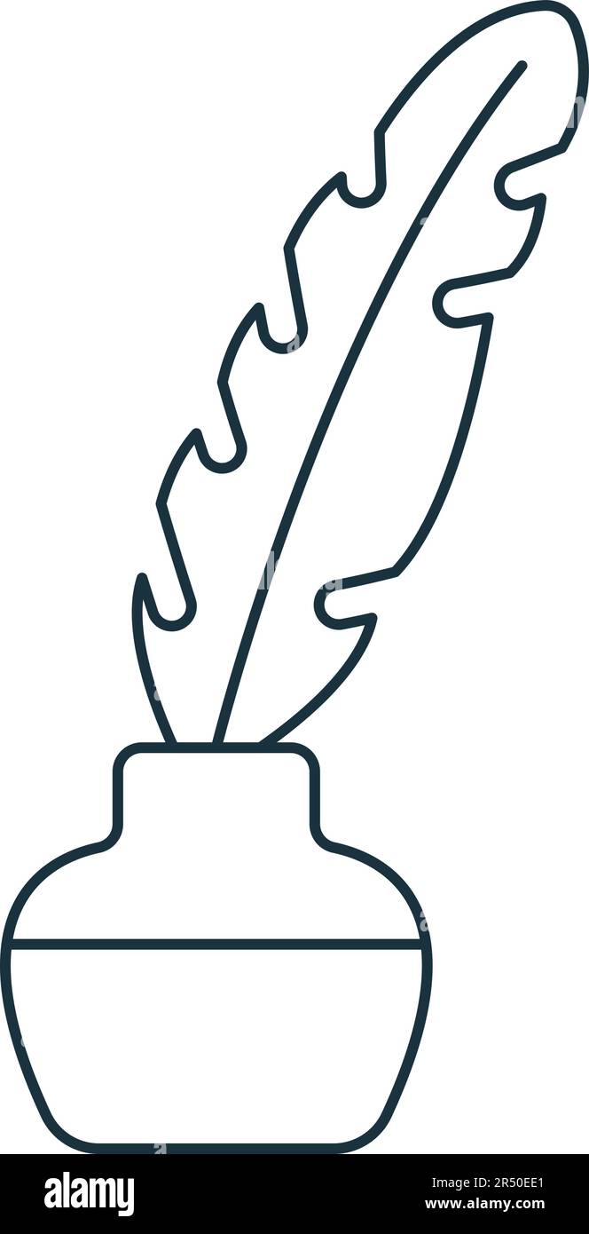 Inkwell icon. Monochrome simple sign from entertainment collection ...