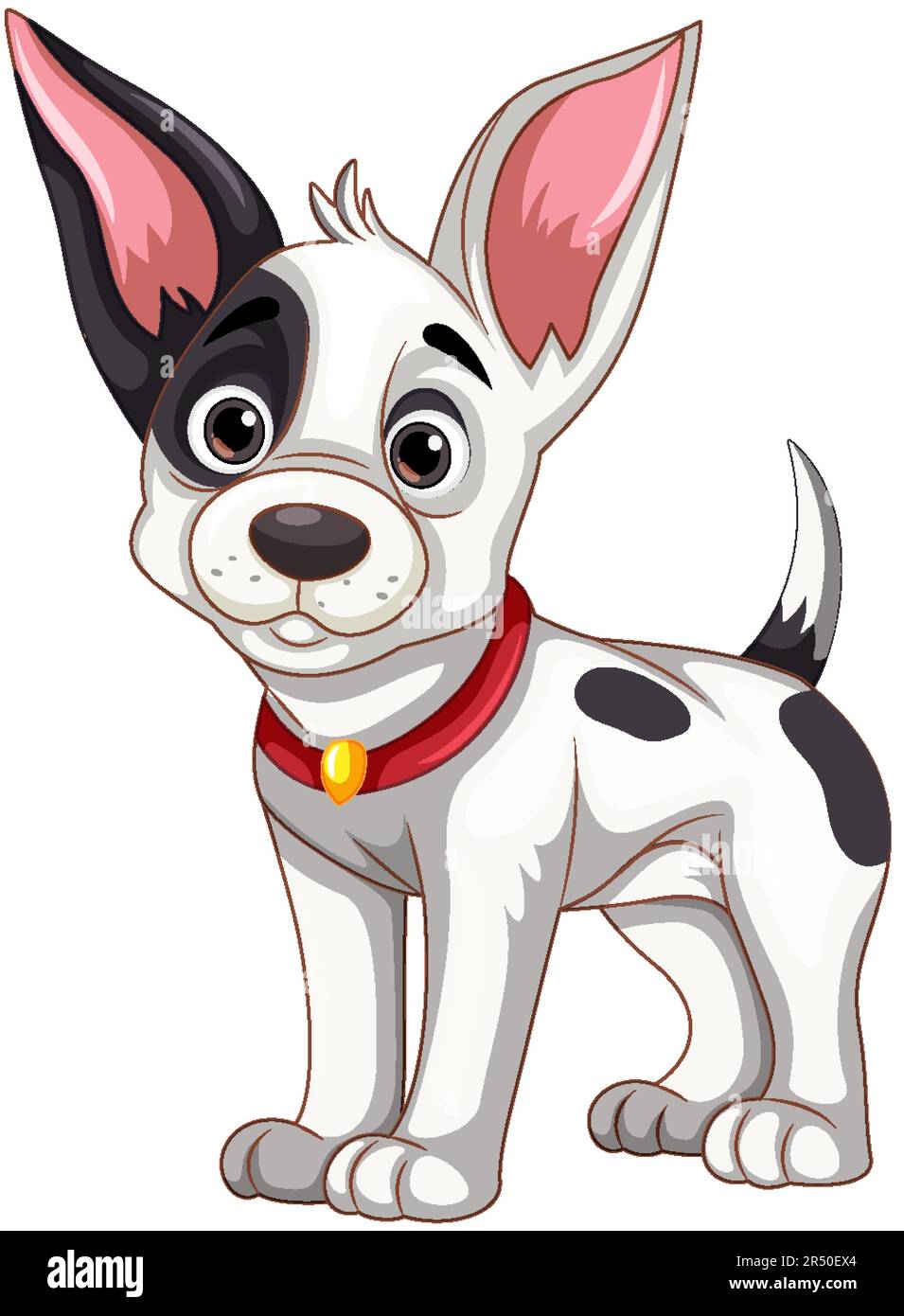 Cute dog cartoon character standing illustration Stock Vector Image ...