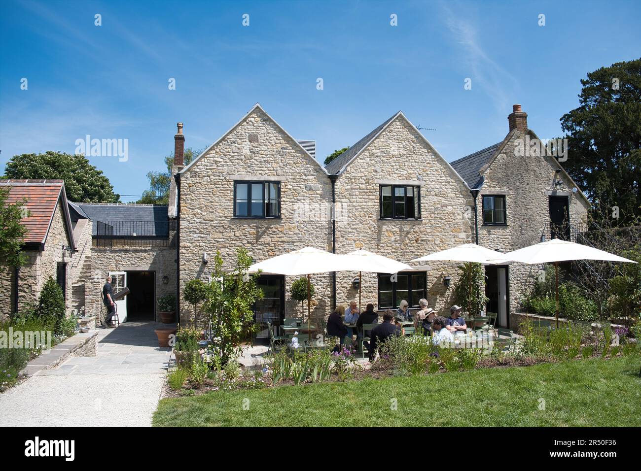 Rear garden at Margot Henderson's The Three Horseshoes restaurant in ...
