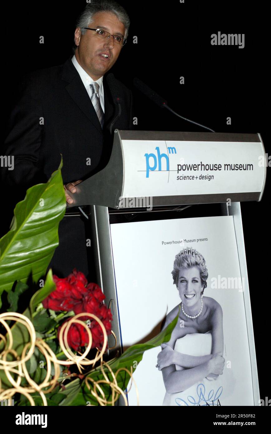 Nicholas Pappas at the opening of Diana: A Celebration, which displays ...