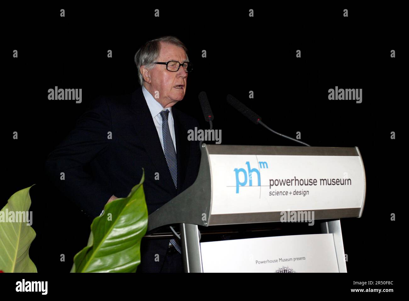 Neville Wran at the opening of Diana: A Celebration, which displays a ...