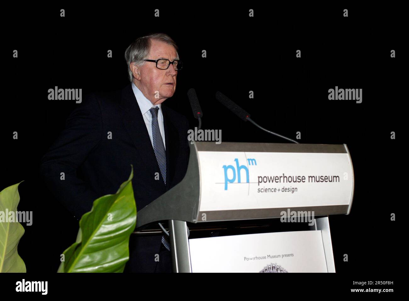 Neville Wran at the opening of Diana: A Celebration, which displays a ...