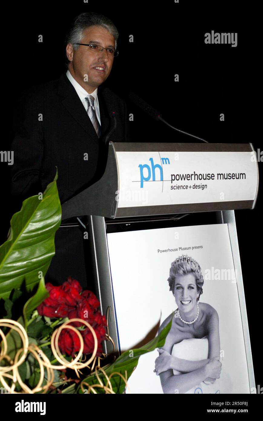 Nicholas Pappas at the opening of Diana: A Celebration, which displays ...