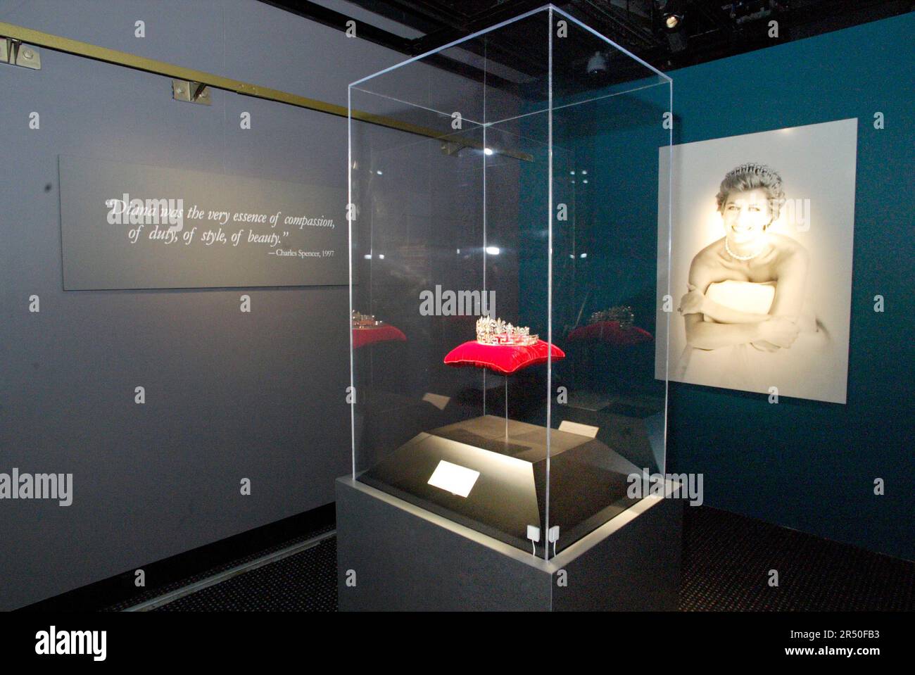 A tiara belonging to the Spencer family at the opening of Diana: A ...