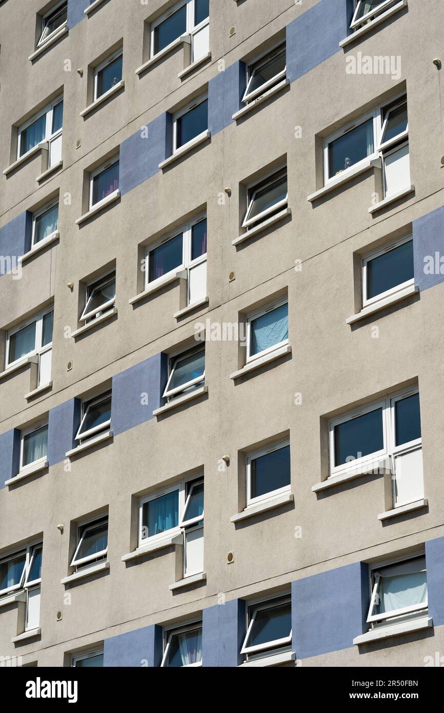 Exterior of block of flats at St Vincent Terrace in Anderston district ...