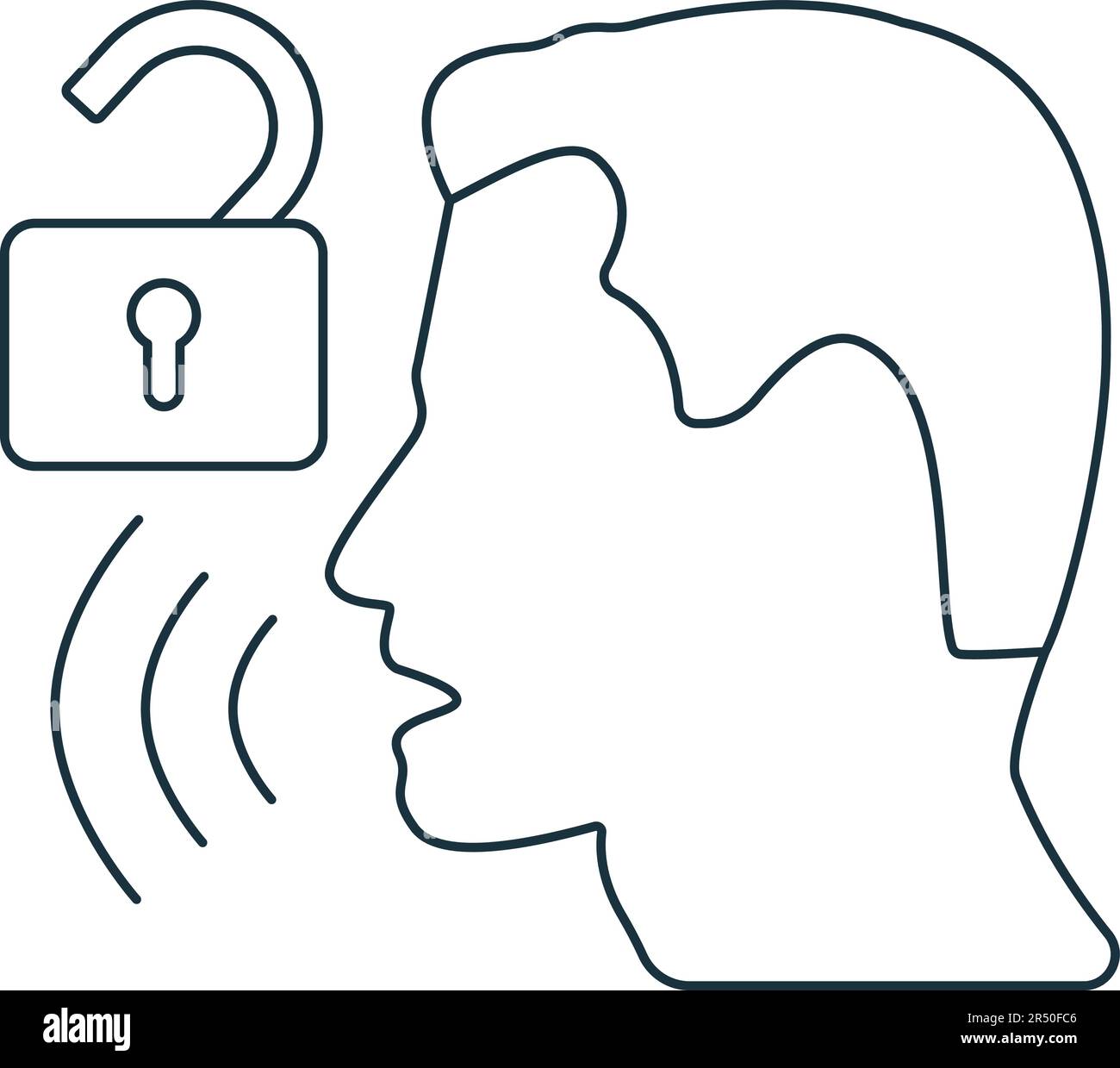 Free speech icon. Monochrome simple sign from freedom collection. Free ...