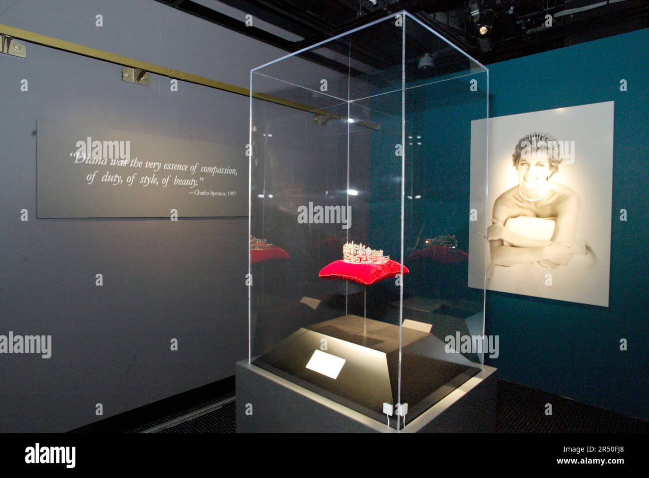 A tiara belonging to the Spencer family at the opening of Diana: A ...