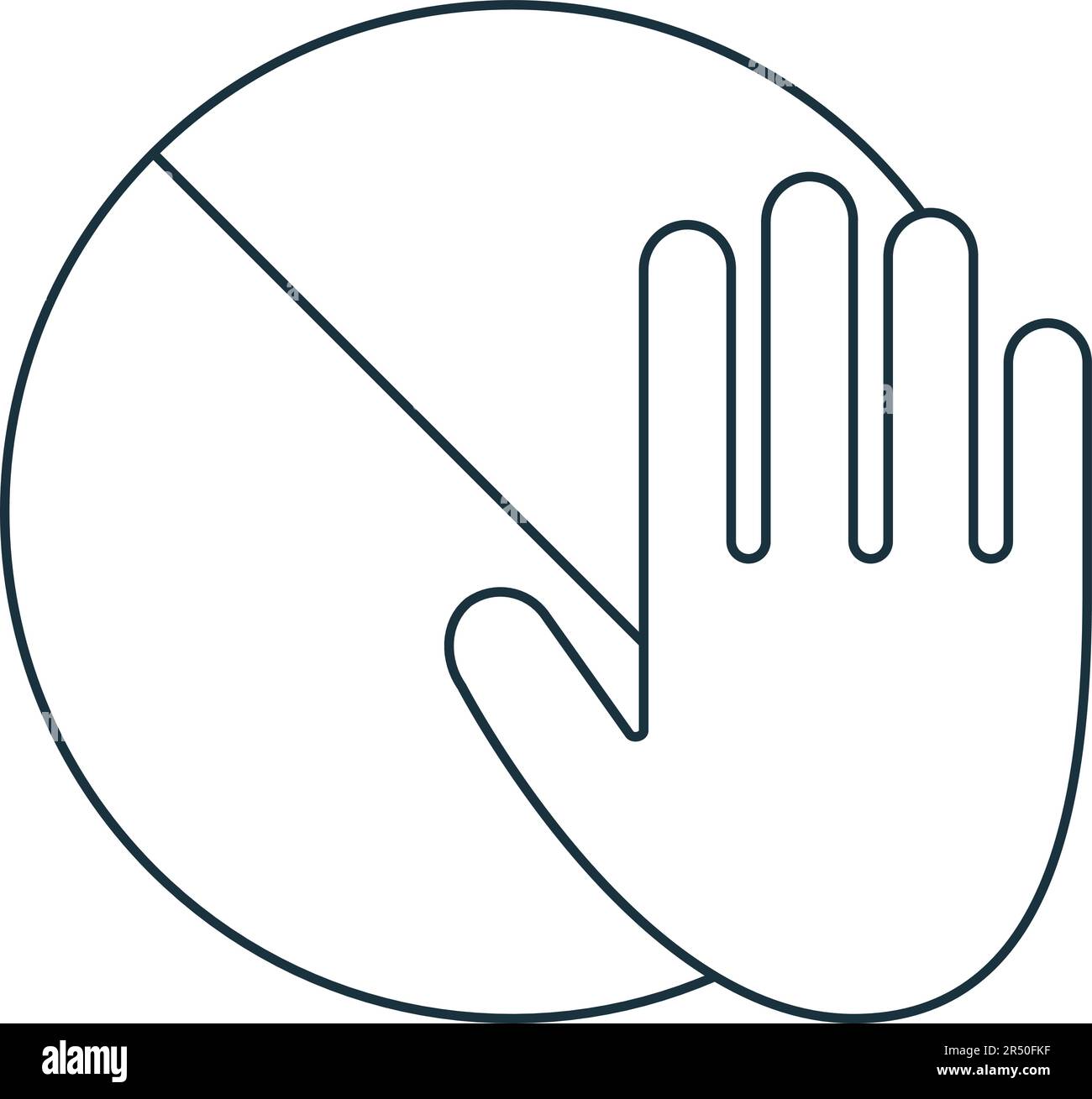 Not allowed icon. Monochrome simple sign from freedom collection. Not ...