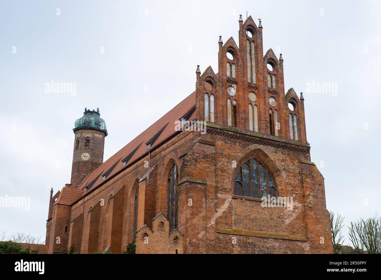 Slupsk Poland April 2023 Weir of the Castle Mill. Old town Tourist ...