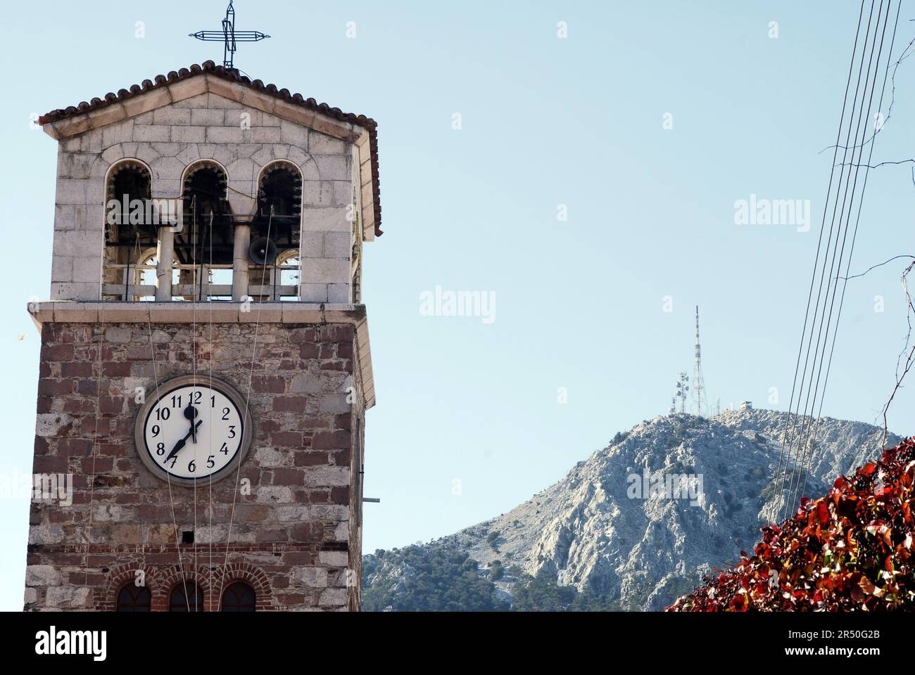Greece, Northeastern Aegean, Lesvos island Agiasos traditional town ...