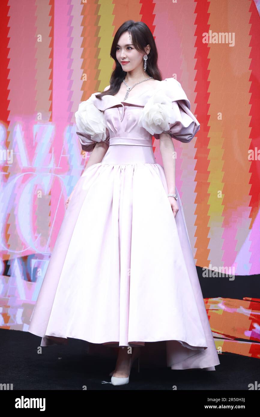 Chinese actress Tang Yan attends BAZAAR activity in Shanghai, China ...