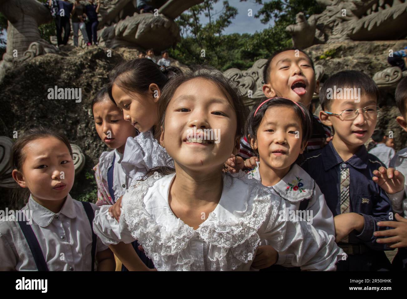 north korean kids having fun Stock Photo - Alamy