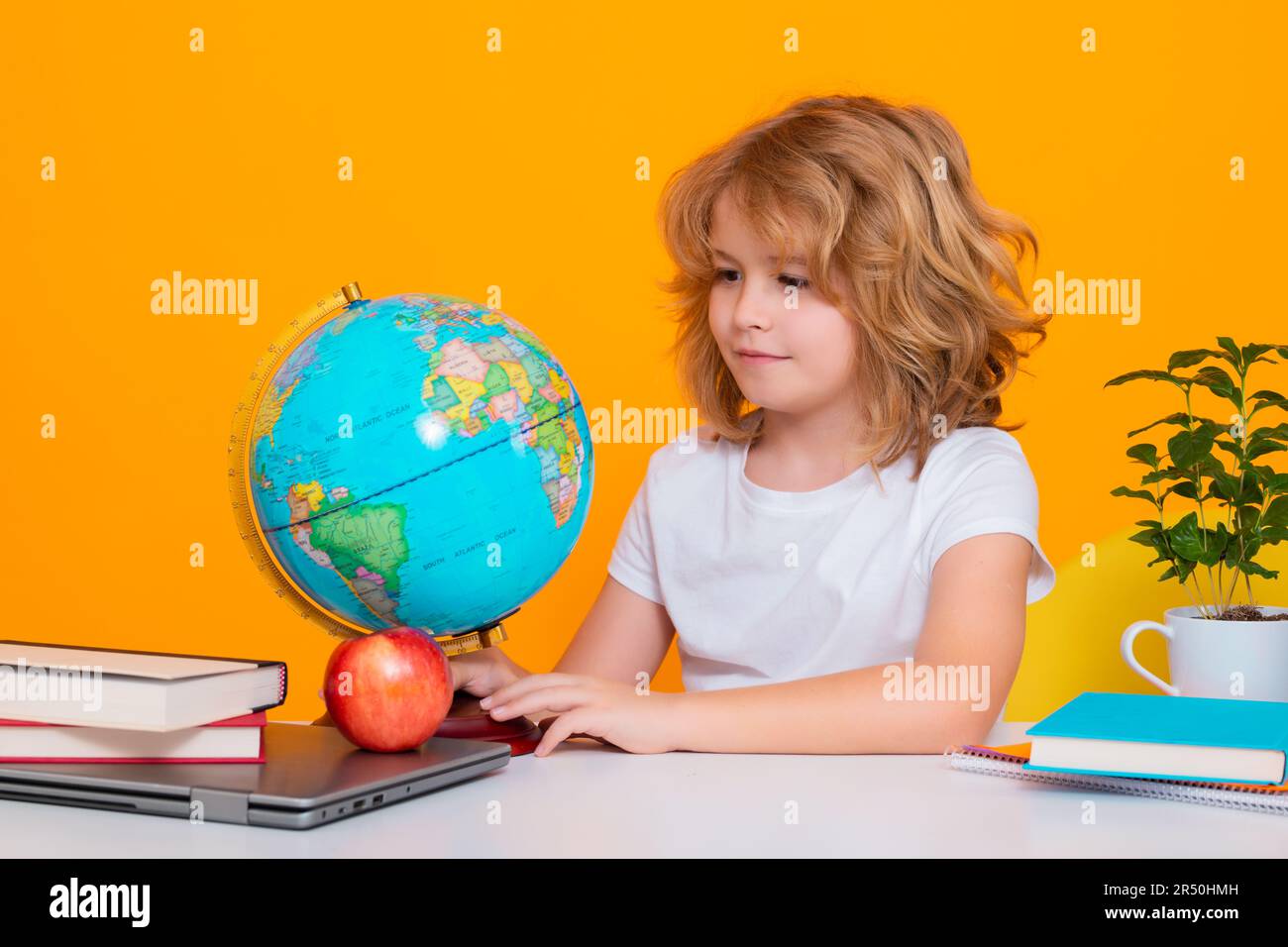 School kids. Child from elementary school. Pupil go study. Clever ...