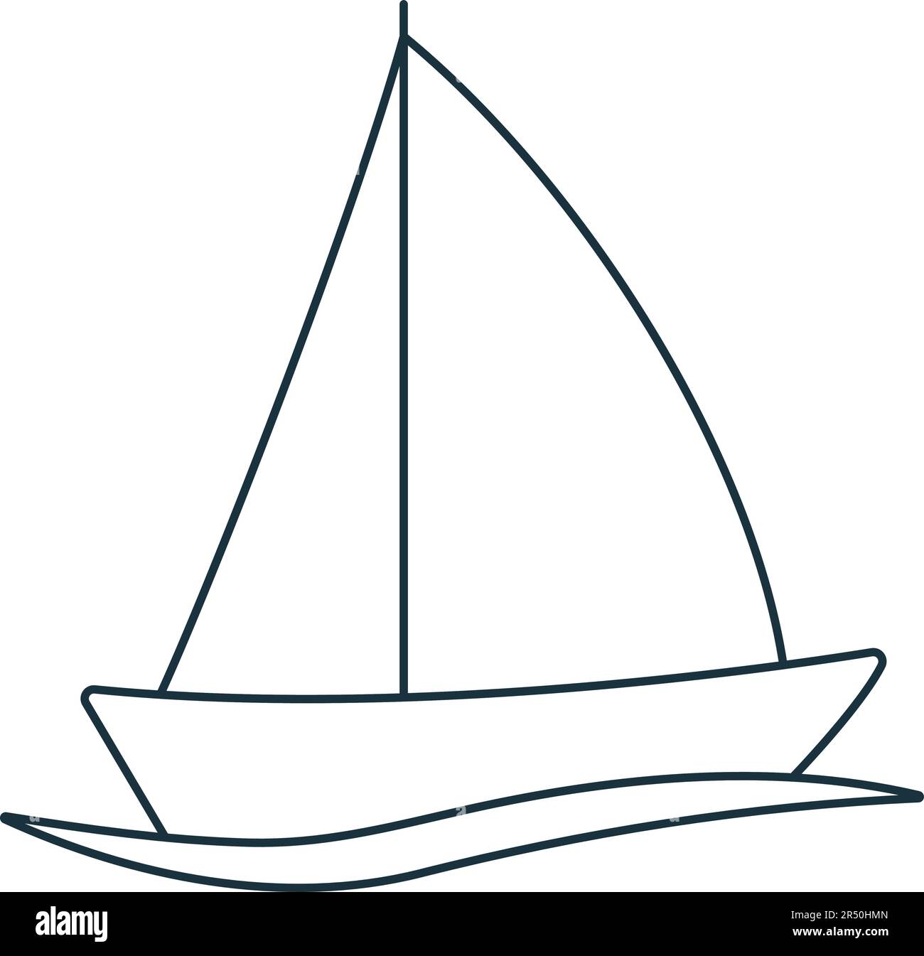 Sailing icon. Monochrome simple sign from hobby collection. Sailing ...