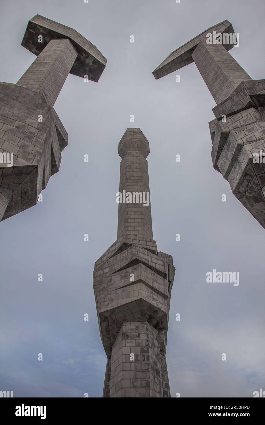 Monument to the Korean Workers Party in Pyongyang in North Korea Stock ...
