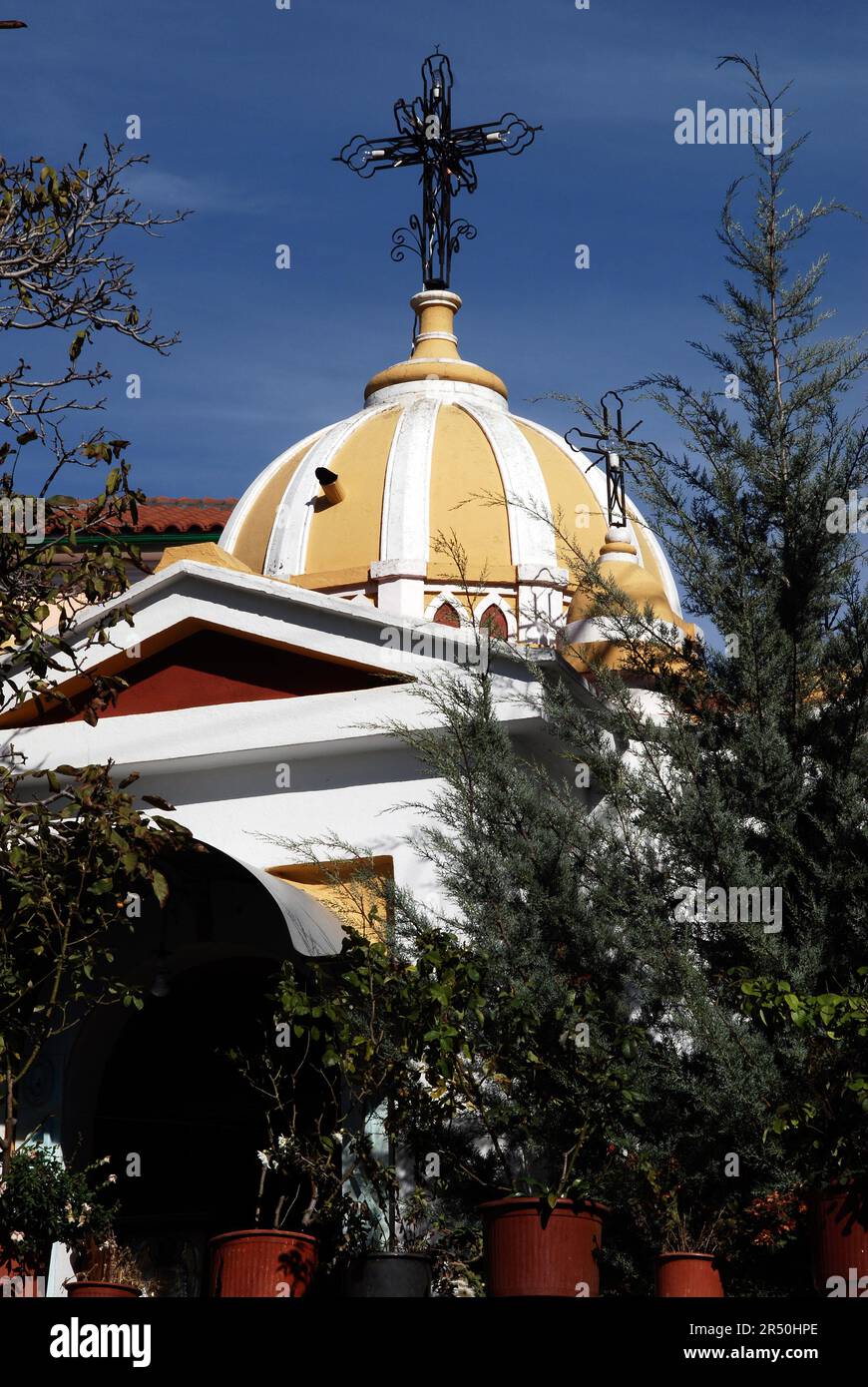 Greece, Northeastern Aegean, Lesvos island Agiasos traditional town ...