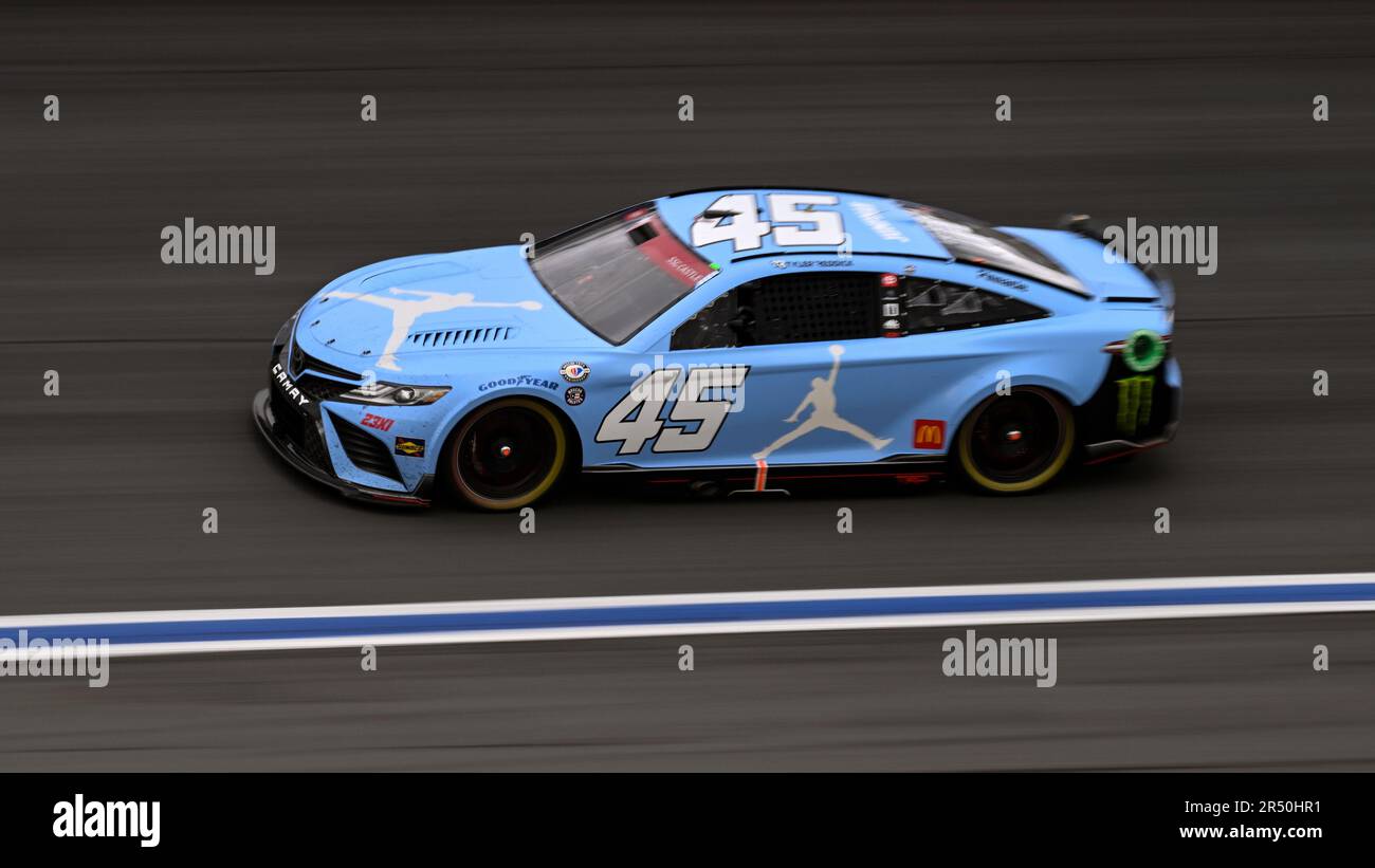 Tyler Reddick (45) competes during a NASCAR Cup Series auto race at ...